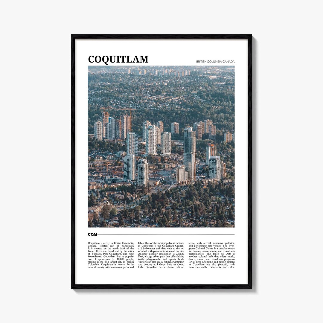 Coquitlam Travel Poster No 1, Coquitlam Wall Art, Coquitlam Poster ...