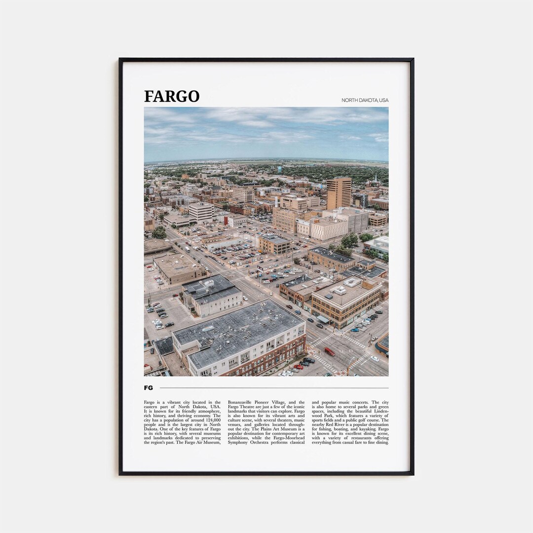 Fargo Travel Poster, Fargo Wall Art, Fargo Poster Print, Fargo Photo ...