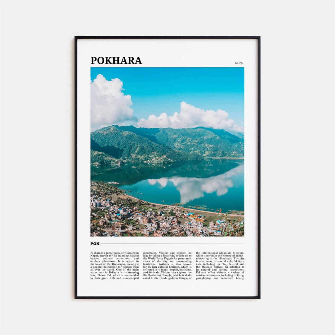 Pokhara Travel Poster, Pokhara Wall Art, Pokhara Poster Print, Pokhara ...