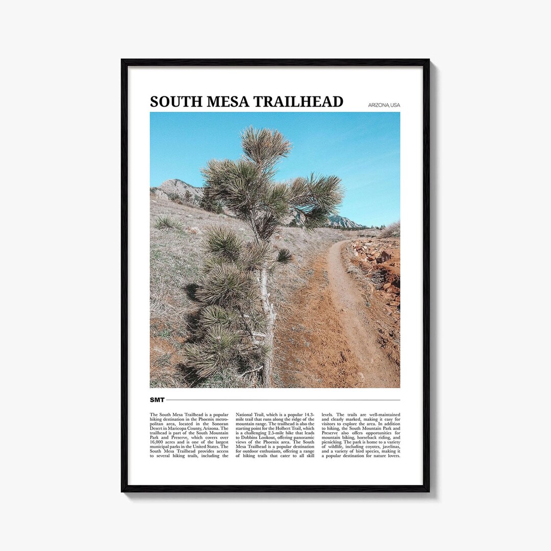 South Mesa Trailhead Travel Poster, South Mesa Trailhead Wall Art ...