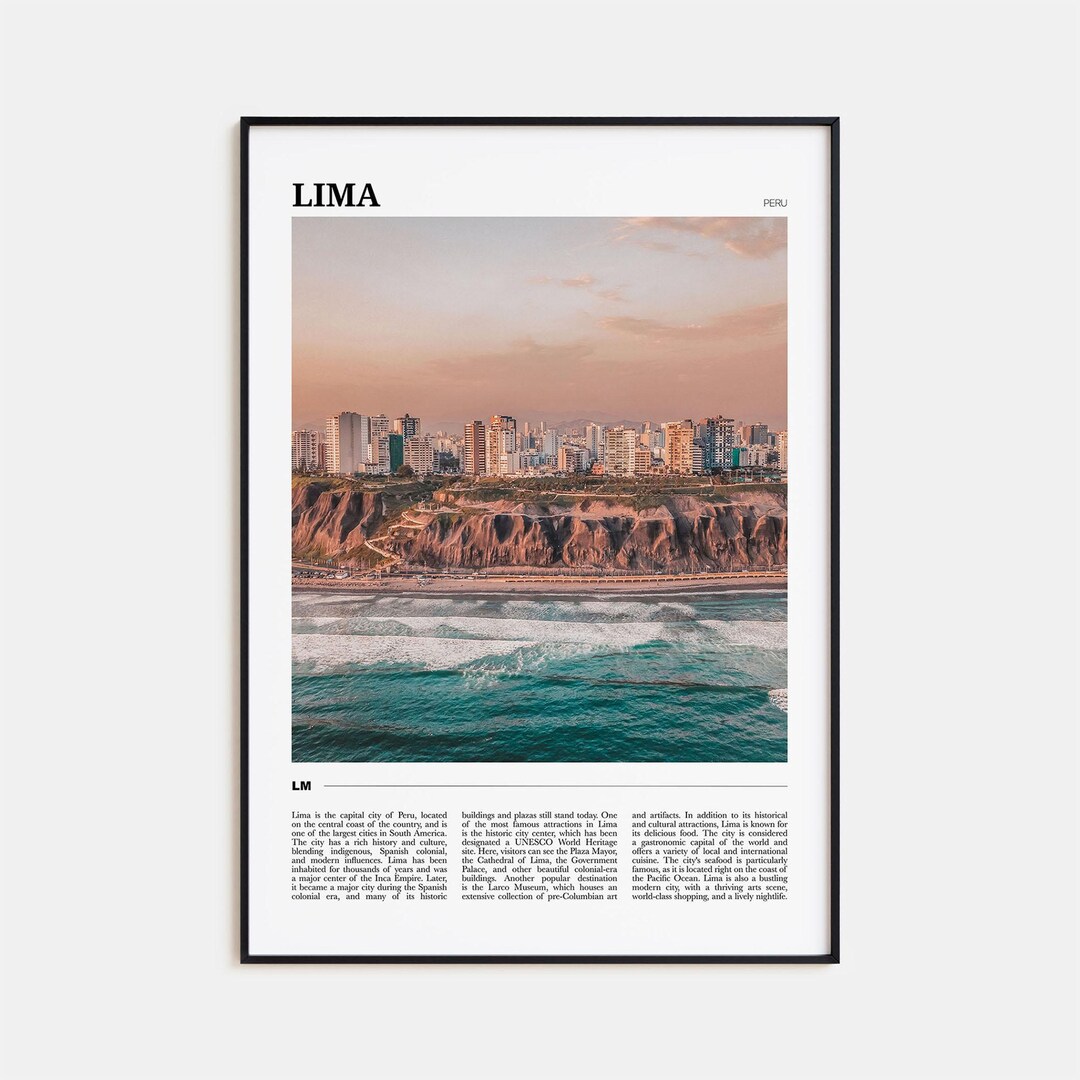 Lima Travel Poster, Lima Wall Art, Lima Poster Print, Lima Photo, Lima ...
