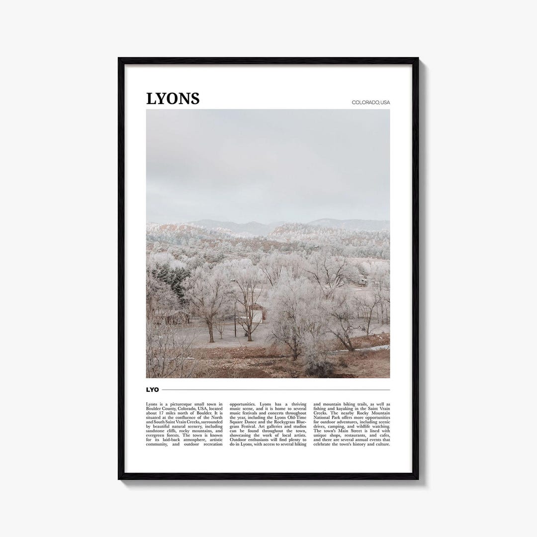Lyons Travel Poster, Lyons Wall Art, Lyons Poster Print, Lyons Photo ...