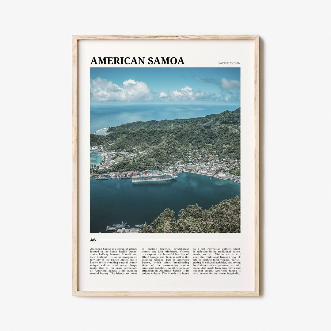 American Samoa Travel Poster, American Samoa Wall Art, American Samoa ...