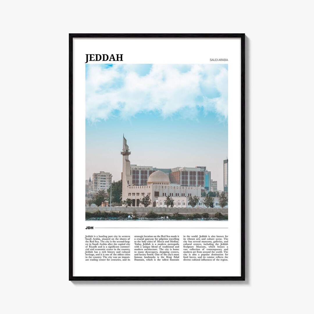 Jeddah Travel Poster: Vibrant Saudi Arabia Wall Art - Etsy