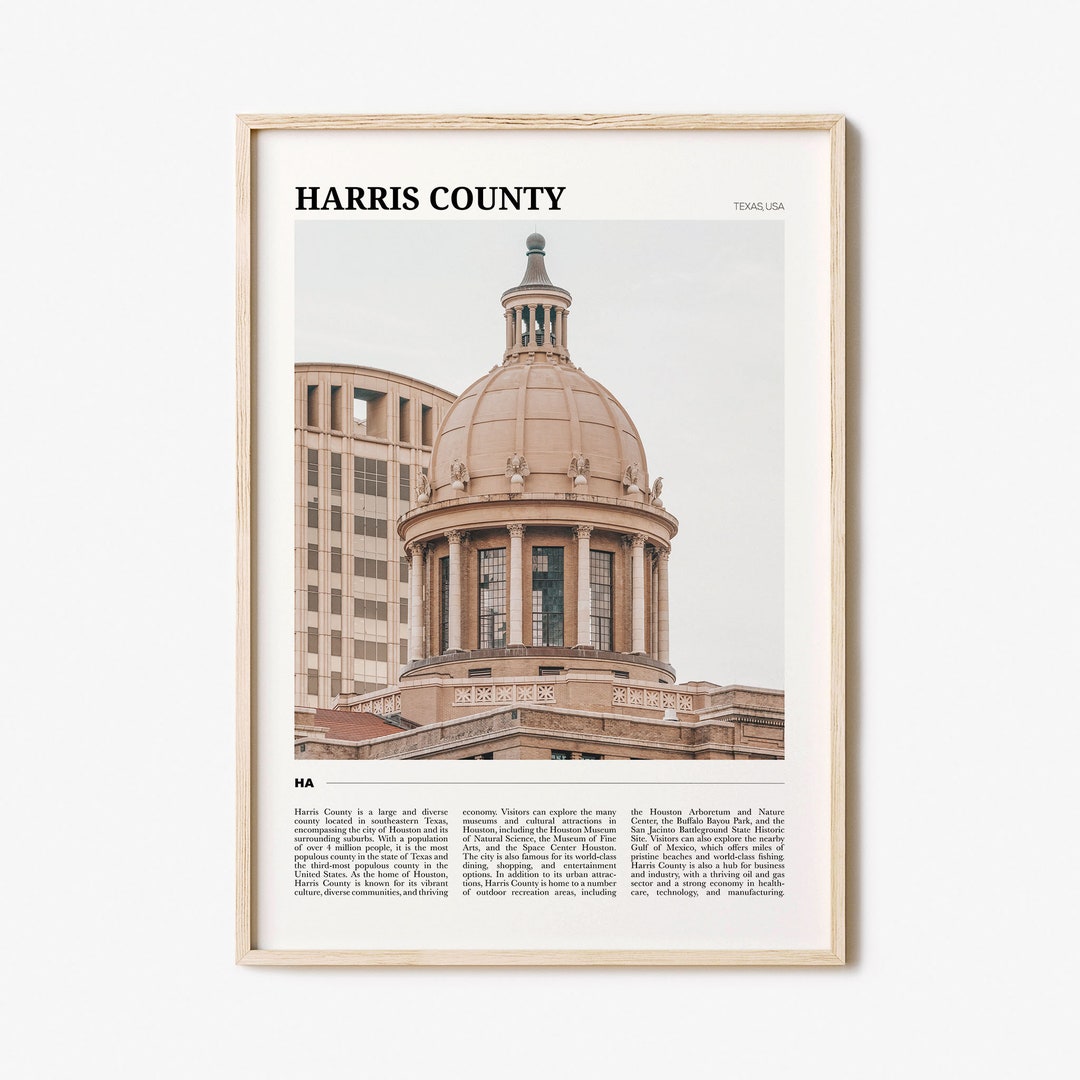 Harris County Travel Poster, Harris County Wall Art, Harris County ...