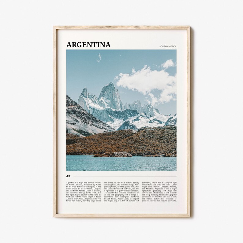 Argentina Travel Poster Argentina Wall Art Argentina Poster - Etsy