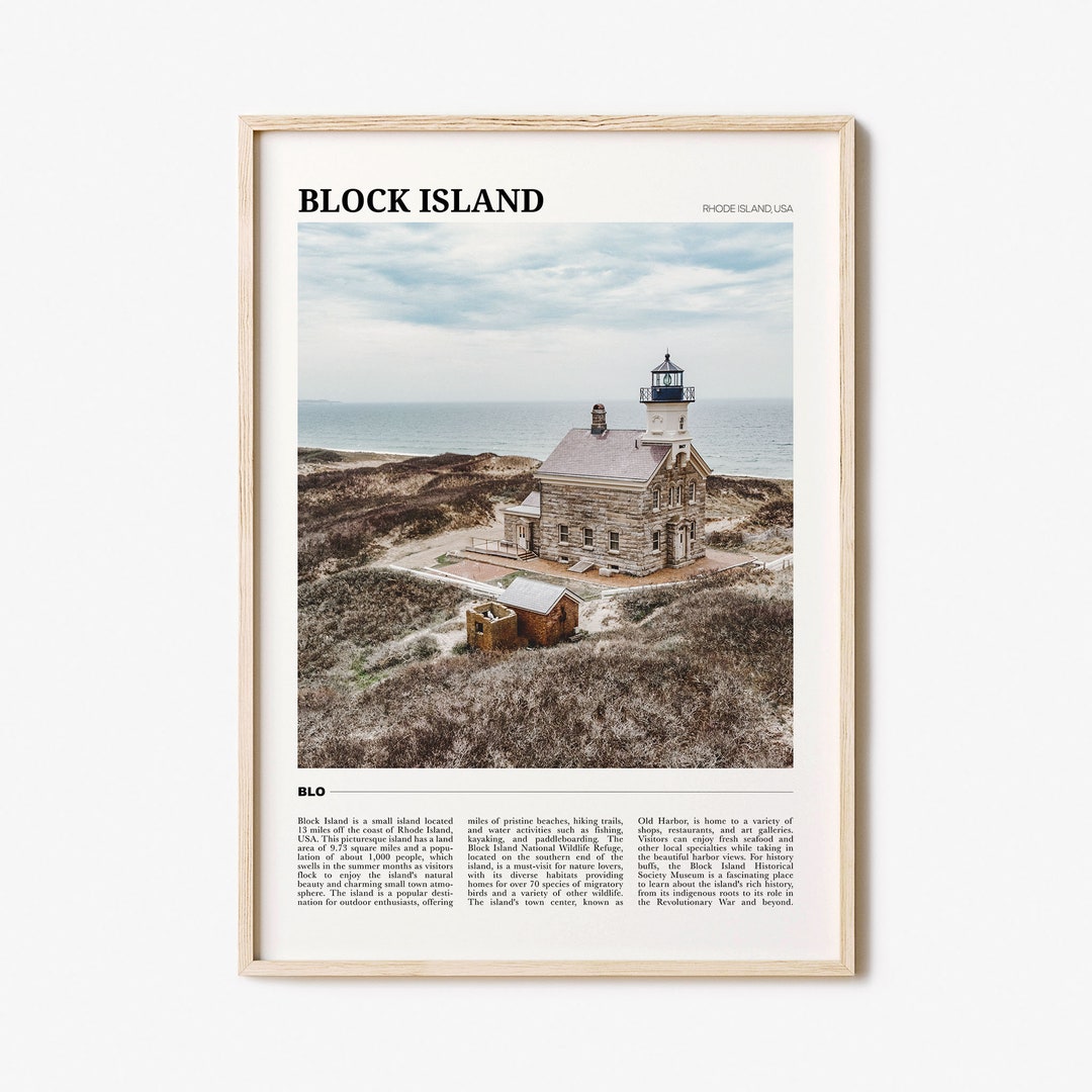 Block Island Travel Poster, Block Island Wall Art, Block Island Poster ...