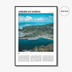 American Samoa Travel Poster, American Samoa Wall Art, American Samoa ...
