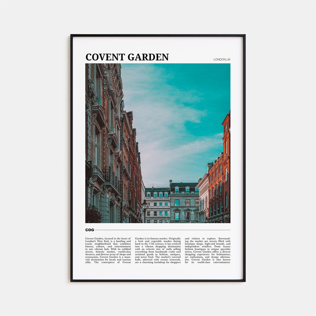Covent Garden Travel Poster, Covent Garden Wall Art, Covent Garden ...