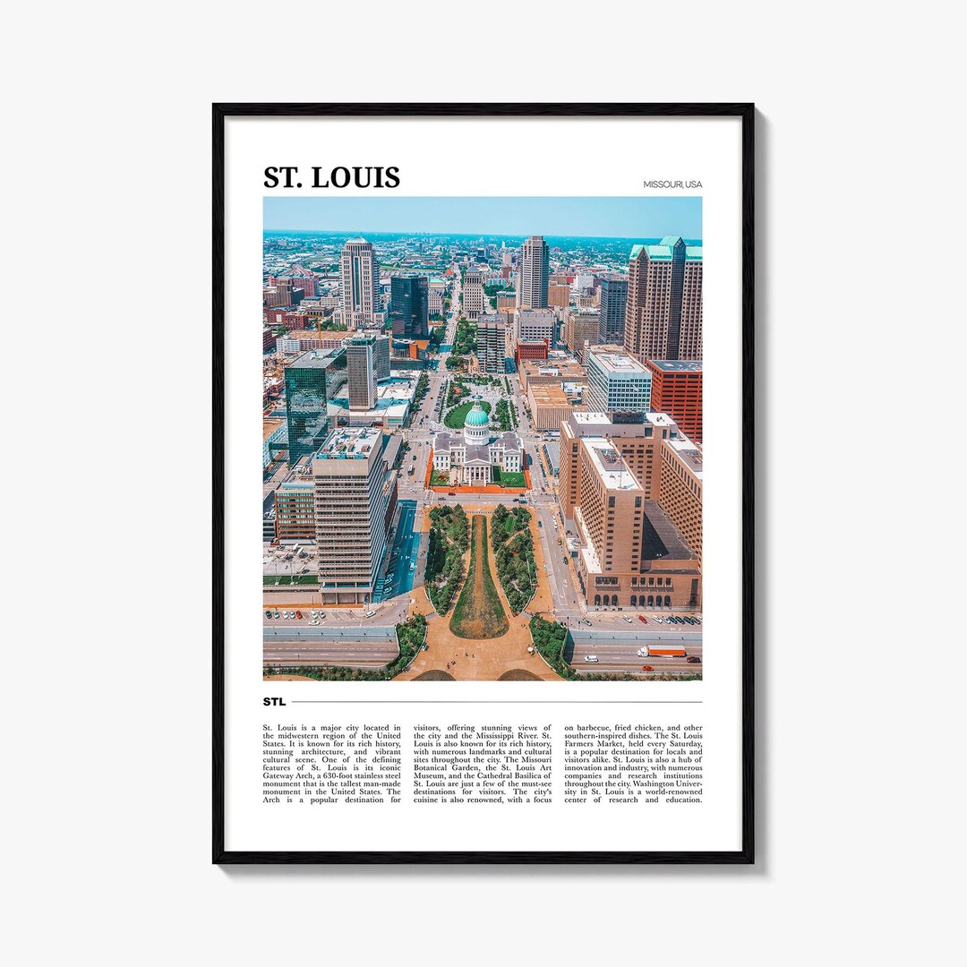 St Louis Travel Poster, St. Louis Wall Art, St. Louis Poster Print, St ...