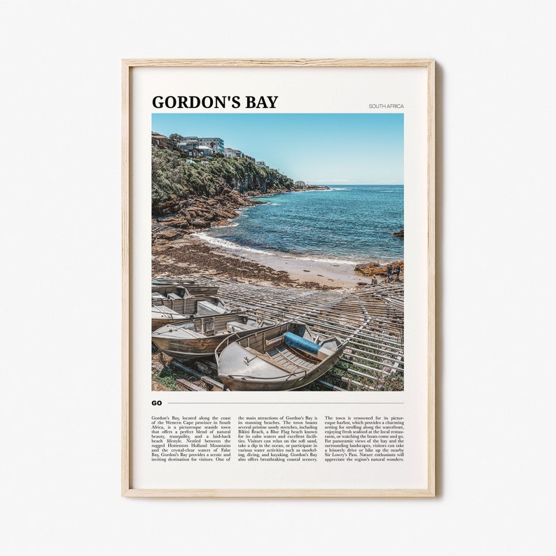 Gordons Bay Travel Poster Gordons Bay Wall Art Gordons - Etsy