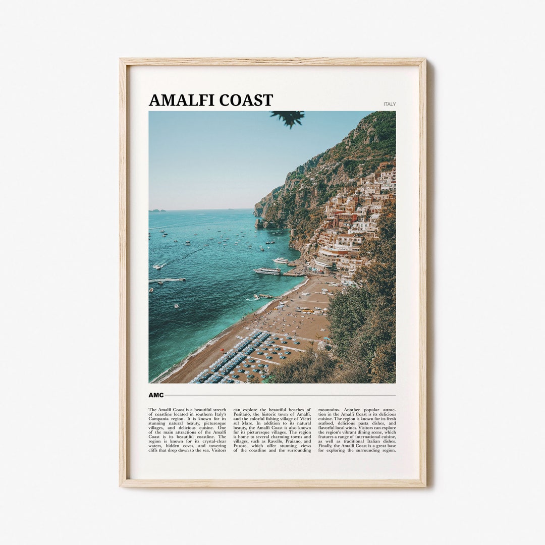 Amalfi Coast Travel Poster, Amalfi Coast Wall Art, Amalfi Coast Poster Print, Amalfi Coast Photo ...