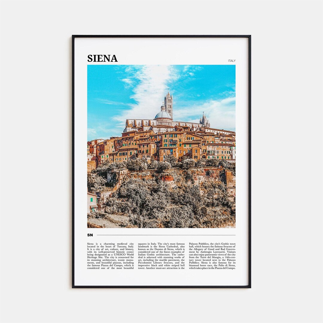 Siena Travel Poster, Siena Wall Art, Siena Poster Print, Siena Photo ...