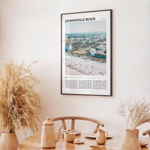 Jacksonville Beach Travel Poster, Jacksonville Beach Wall Art ...