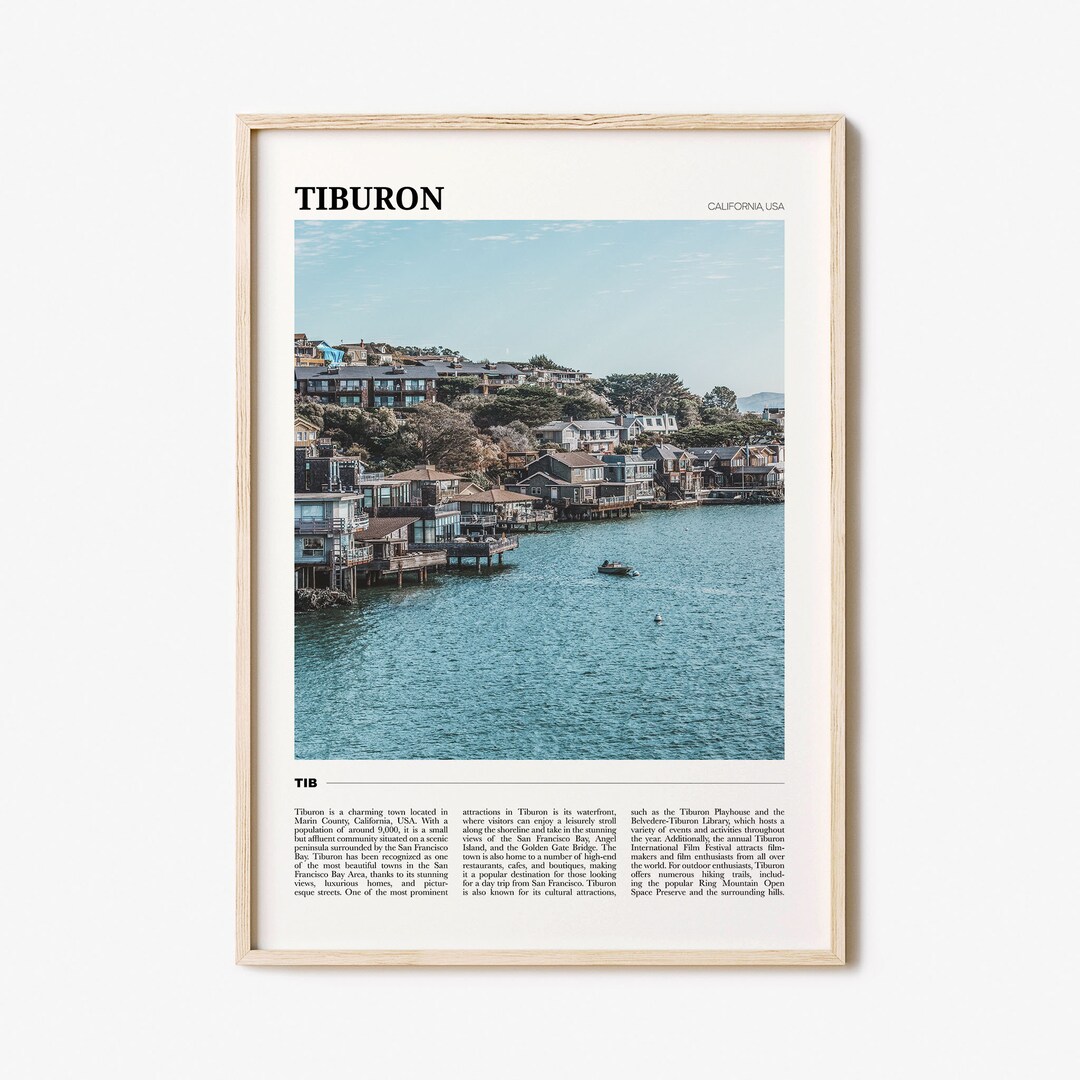 Tiburon Travel Poster, Tiburon Wall Art, Tiburon Poster Print, Tiburon ...