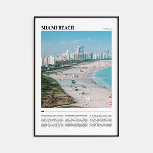 Miami Beach Travel Poster, Miami Beach Wall Art, Miami Beach Poster ...