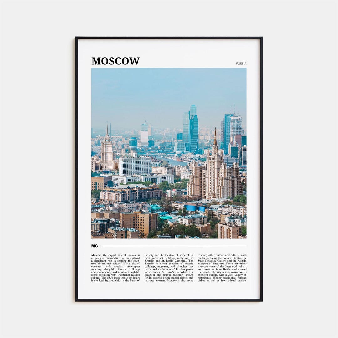 Moscow Travel Poster Russia No 2, Moscow Wall Art, Moscow Poster Print ...