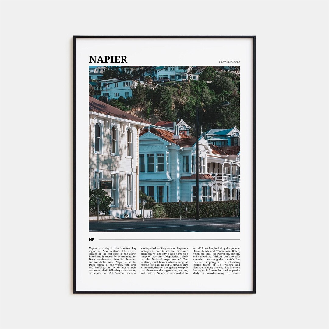 Napier Travel Poster, Napier Wall Art, Napier Poster Print, Napier ...