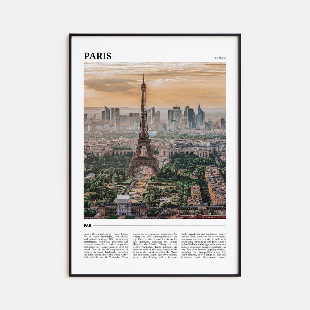 Paris Travel Poster, Paris Wall Art, Paris Poster Print, Paris Photo ...