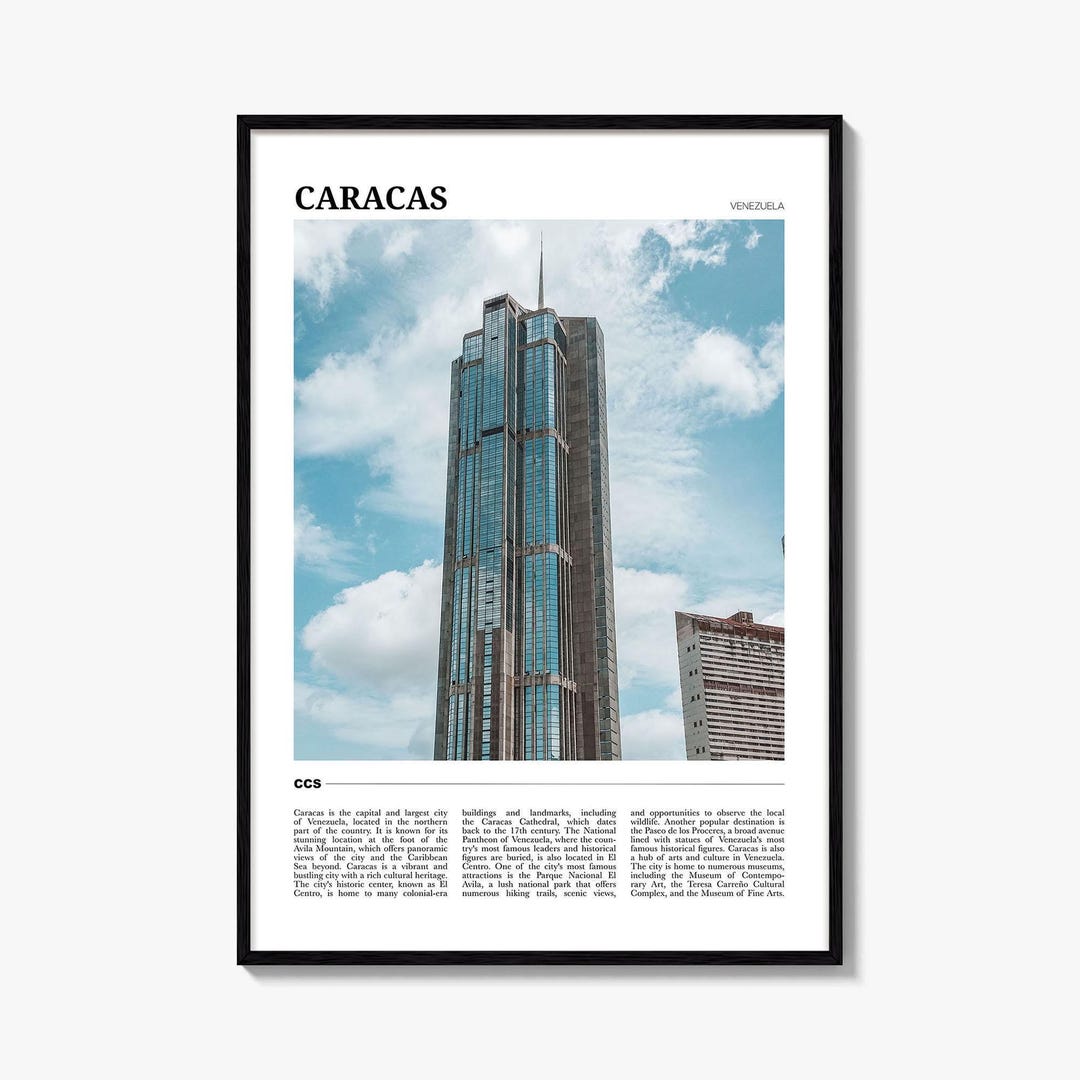 Caracas Travel Poster: Venezuela Wall Art Print - Etsy
