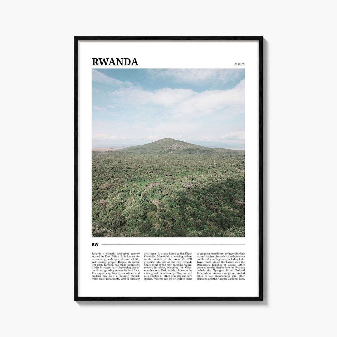 Rwanda Travel Poster, Rwanda Wall Art, Rwanda Poster Print, Rwanda ...