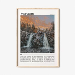 Wisconsin Travel Poster No 2, Wisconsin Wall Art, Wisconsin Poster ...
