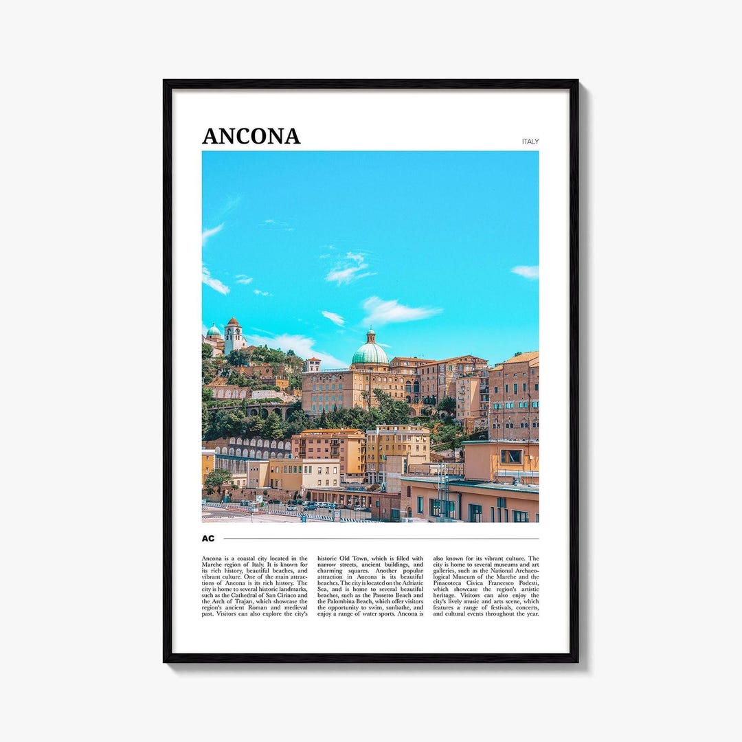 Ancona Italy Travel Poster: Vibrant City Wall Art Print - Etsy