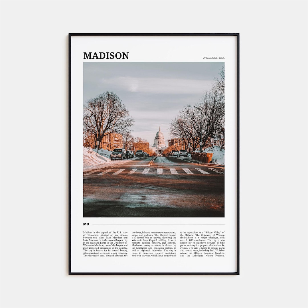Madison Travel Poster, Madison Wall Art, Madison Poster Print, Madison ...