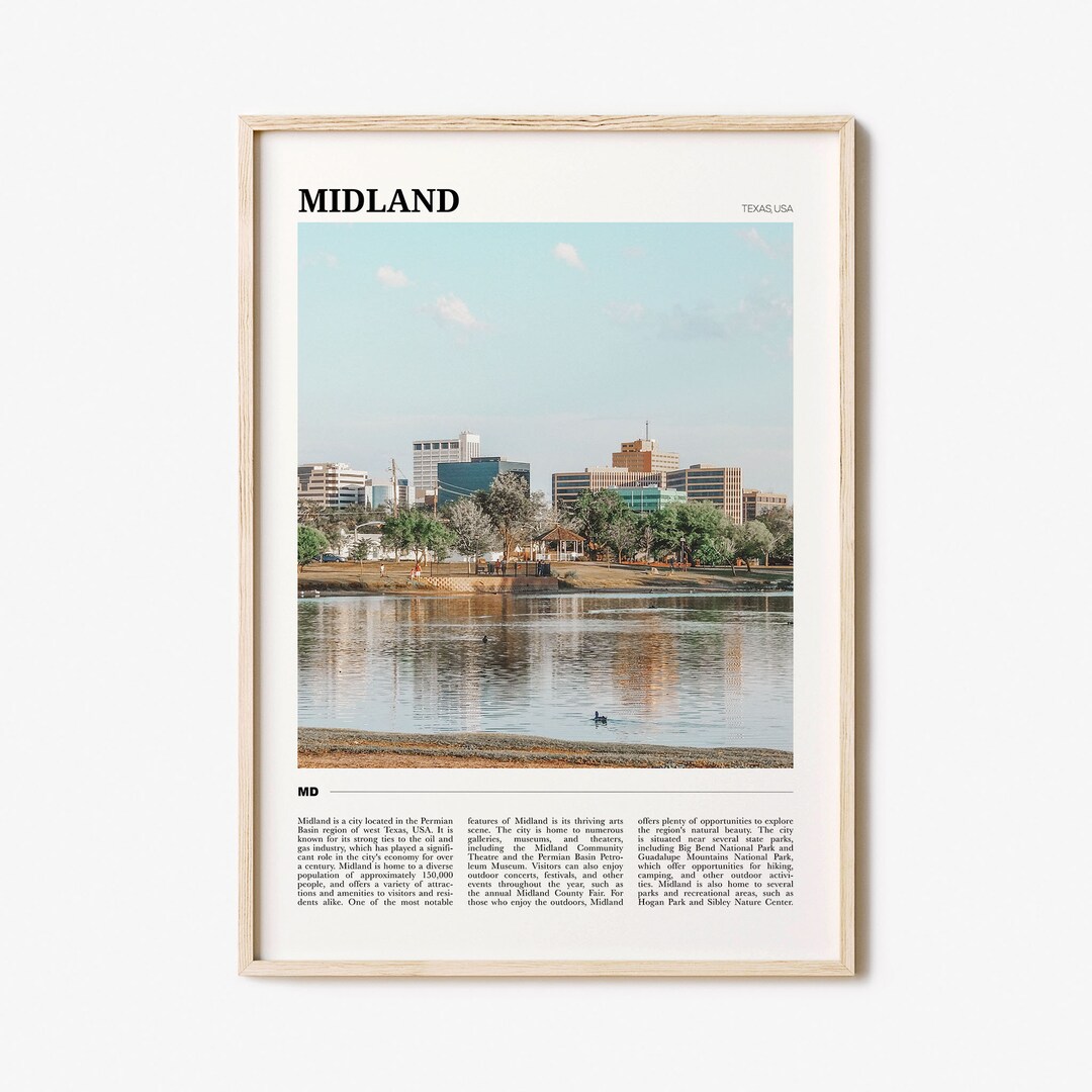 Midland Travel Poster, Midland Wall Art, Midland Poster Print, Midland ...