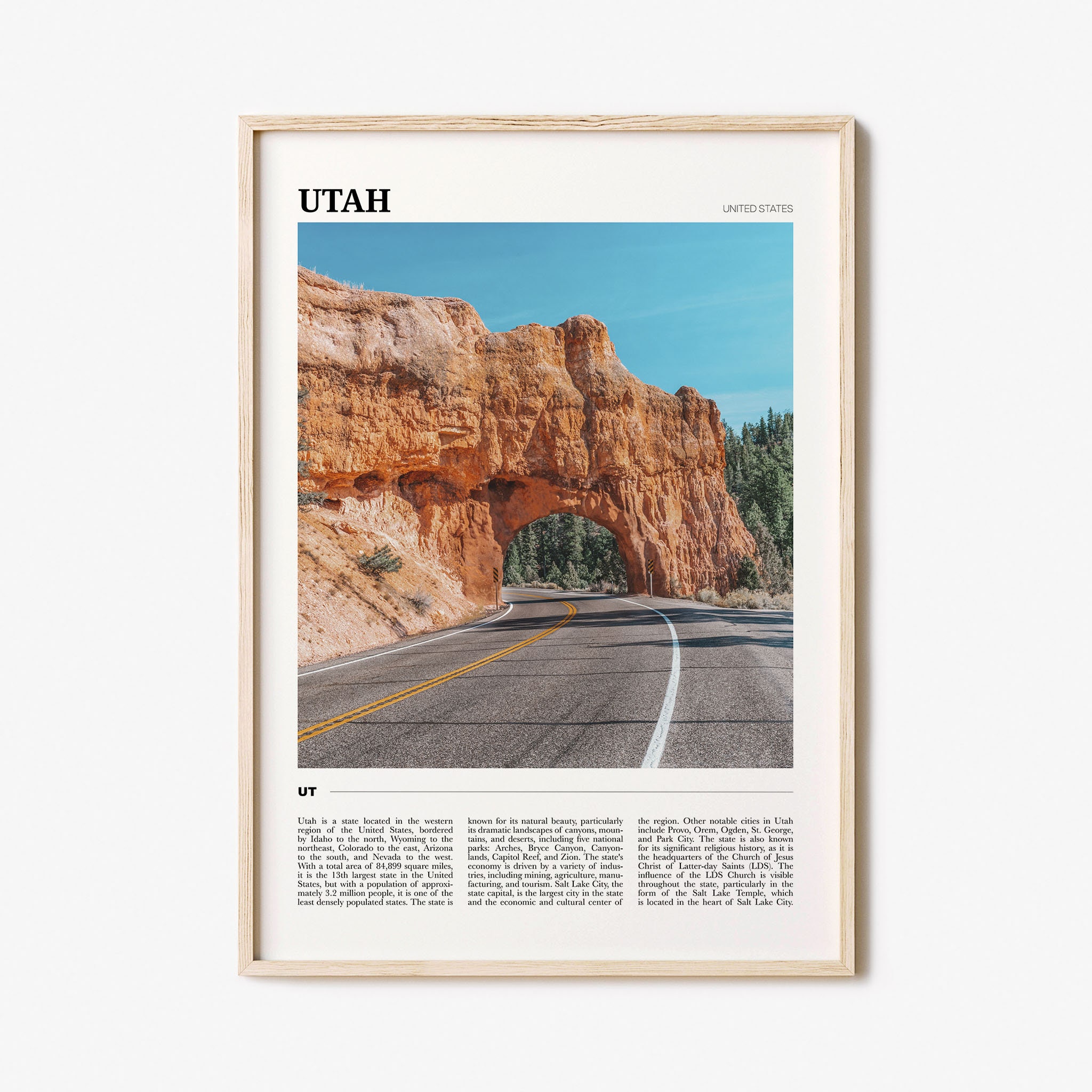 Utah Travel Poster No 2 Utah Wall Art Utah Poster Print - Etsy