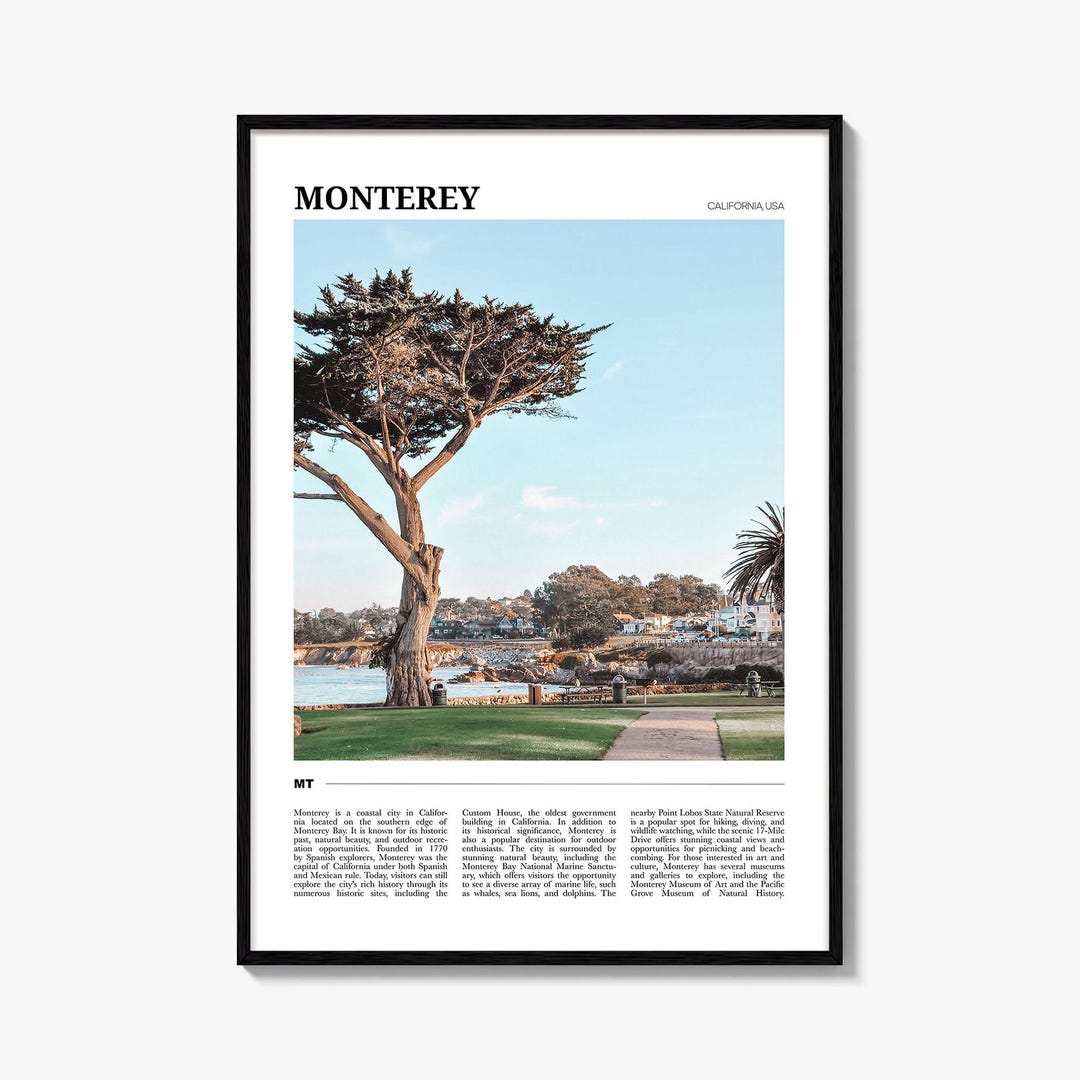 Monterey Travel Poster, Monterey Wall Art, Monterey Poster Print ...