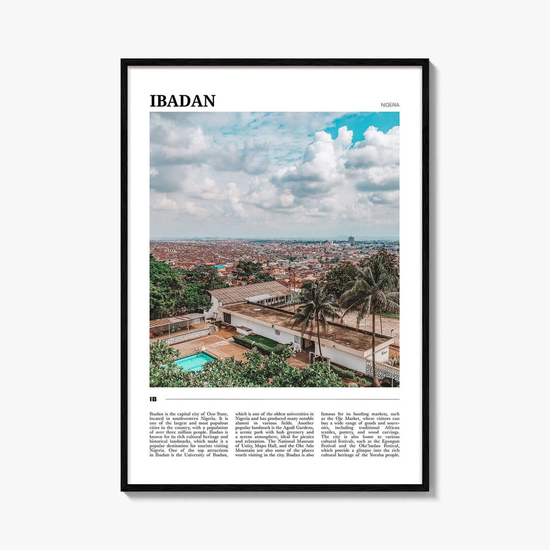 Ibadan Poster Print, Oyo State Photo, Nigeria Wall Art, Cocoa House ...