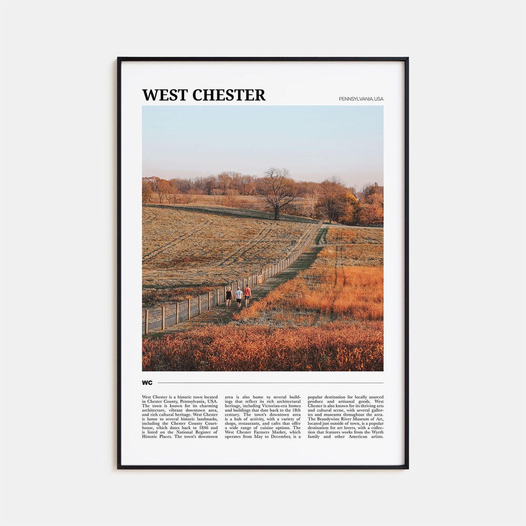 West Chester Travel Poster, West Chester Wall Art, West Chester Poster ...