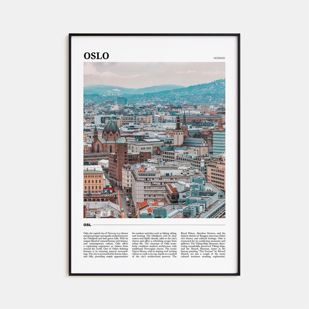 Oslo Travel Poster, Oslo Wall Art, Oslo Poster Print, Oslo Photo, Oslo ...