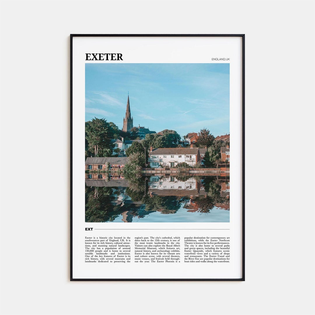 Exeter Travel Poster, Exeter Wall Art, Exeter Poster Print, Exeter ...