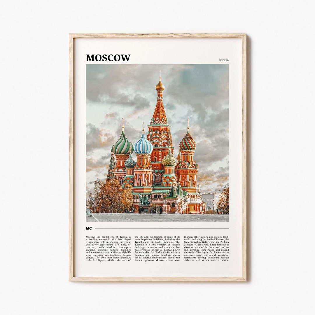 Moscow Travel Poster Russia No 1, Moscow Wall Art, Moscow Poster Print ...