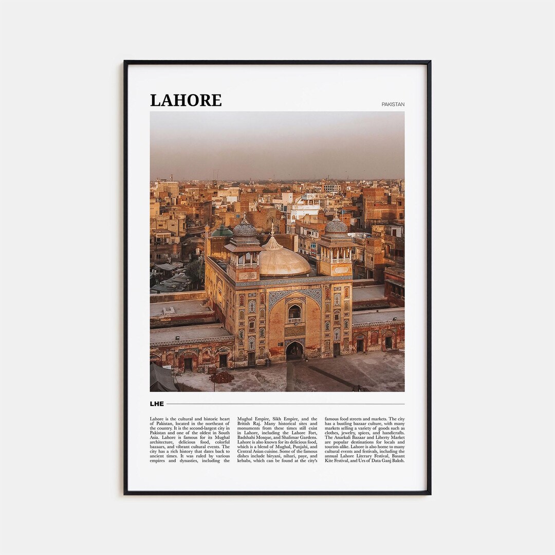 Lahore Travel Poster, Lahore Wall Art, Lahore Poster Print, Lahore ...