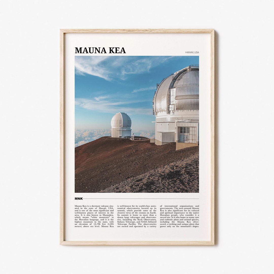 Mauna Kea Travel Poster, Mauna Kea Wall Art, Mauna Kea Poster Print ...