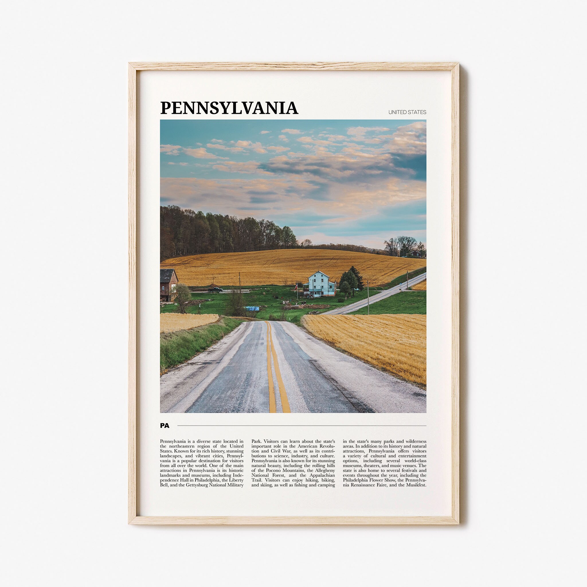 Pennsylvania Travel Poster Pennsylvania Wall Art - Etsy