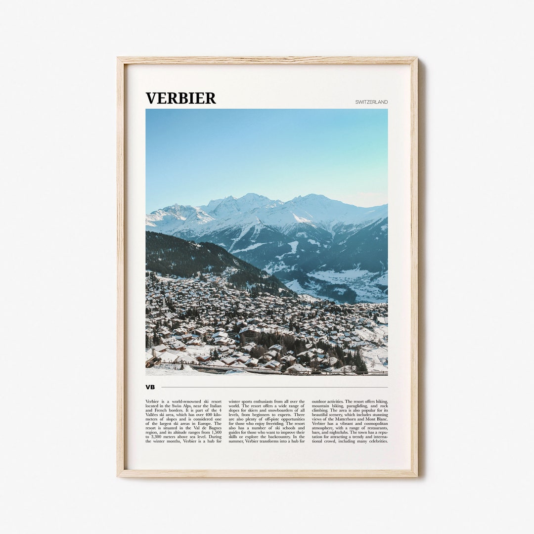 Verbier Travel Poster, Verbier Wall Art, Verbier Poster Print, Verbier ...