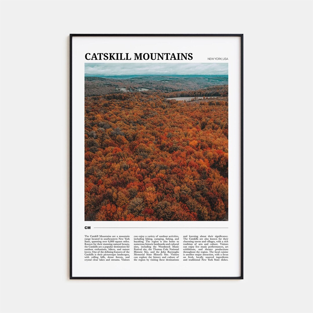Catskill Mountains Travel Poster, Catskill Mountains Wall Art, Catskill ...
