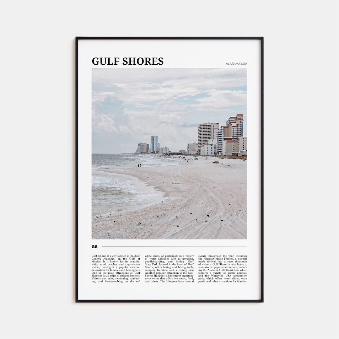 Gulf Shores Travel Poster, Gulf Shores Wall Art, Gulf Shores Poster ...