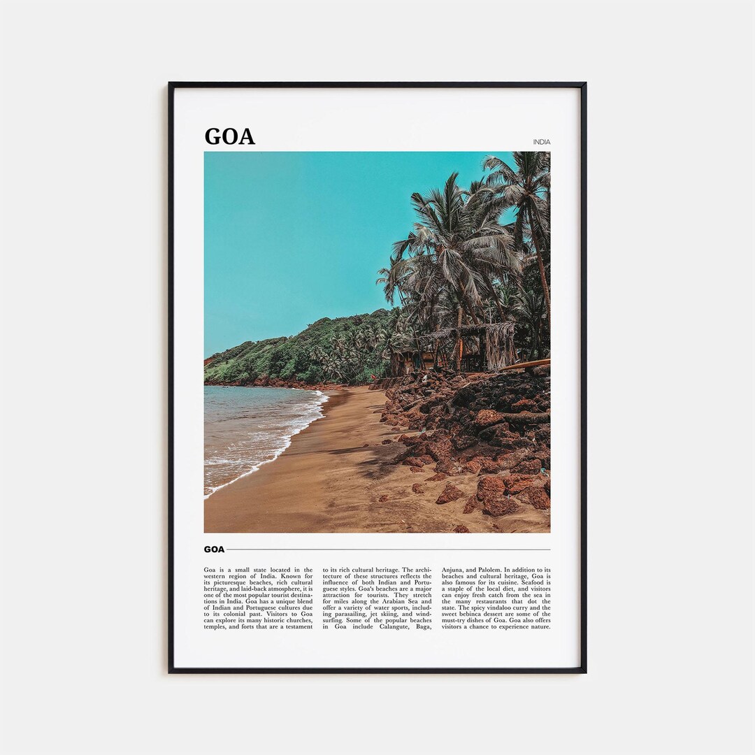 Goa Travel Poster, Goa Wall Art, Goa Poster Print, Goa Photo, Goa Decor ...
