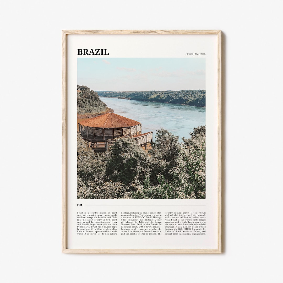 Brazil Travel Poster No 2 Brazil Wall Art Brazil Poster - Etsy