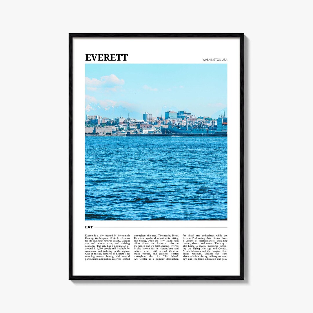 Everett Travel Poster, Everett Wall Art, Everett Poster Print, Everett ...