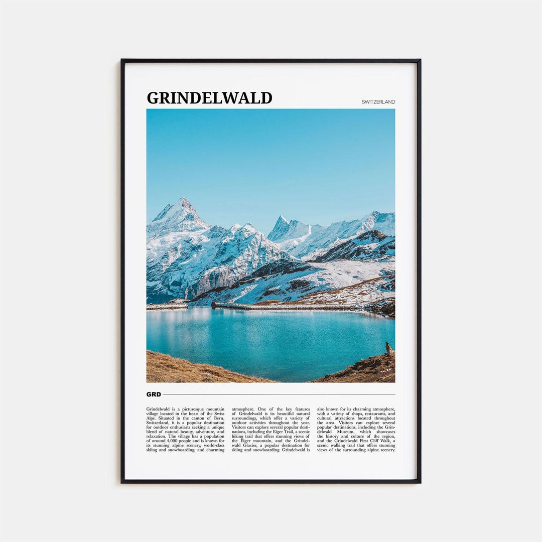 Grindelwald Travel Poster, Grindelwald Wall Art, Grindelwald Poster ...