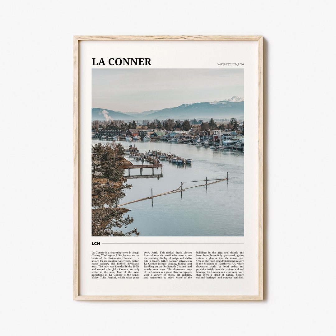 La Conner Travel Poster, La Conner Wall Art, La Conner Poster Print, La ...