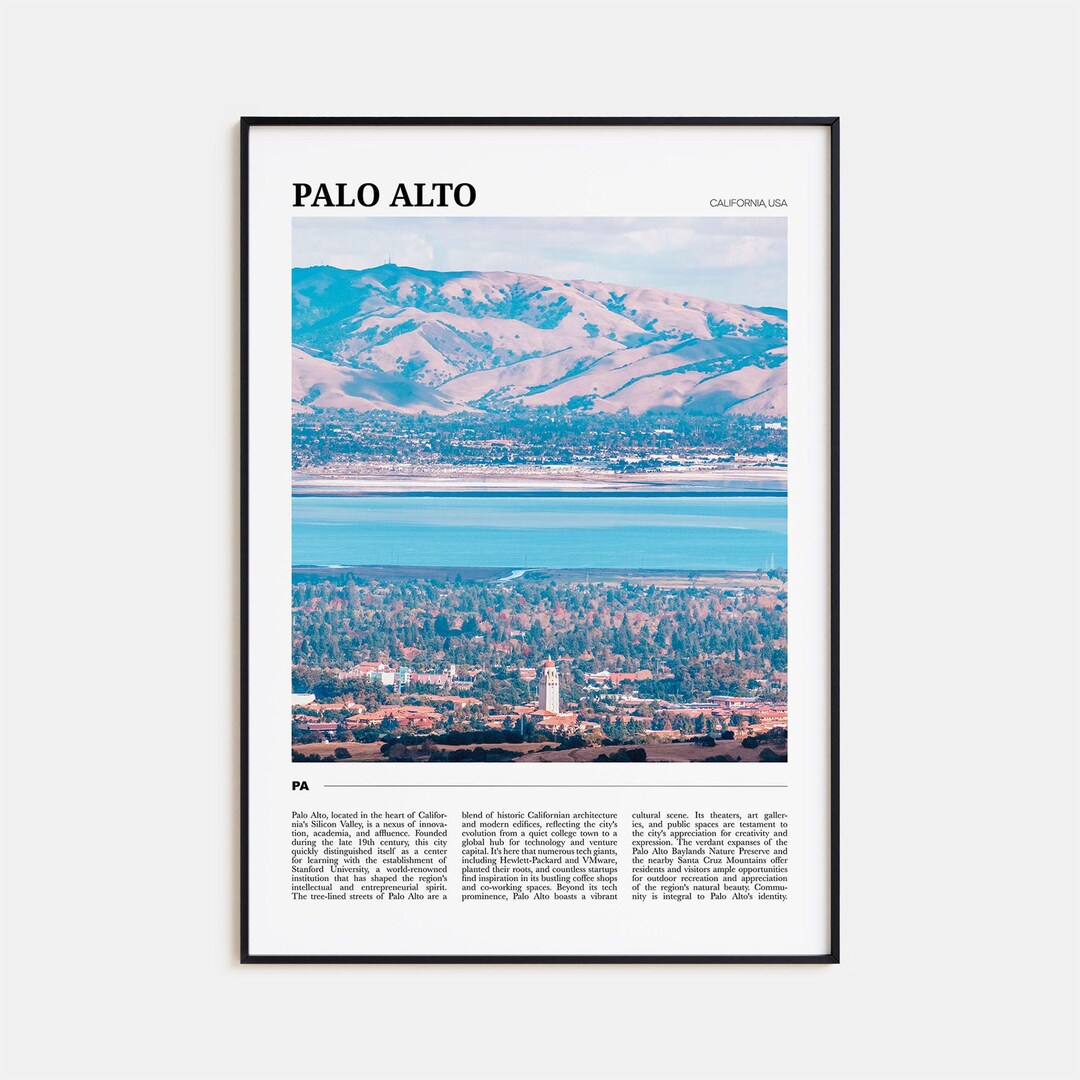 Palo Alto Travel Poster, Palo Alto Wall Art, Palo Alto Poster Print ...