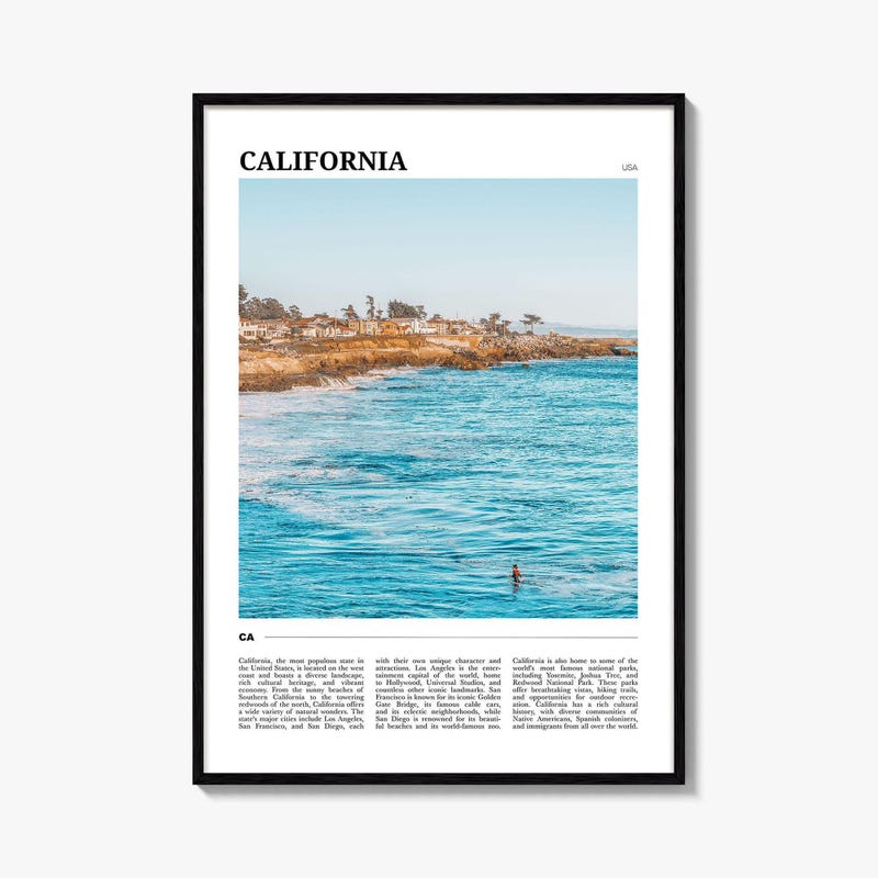 California Poster - Etsy