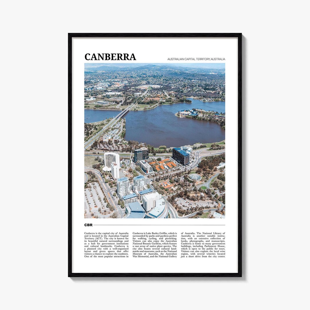 Canberra Travel Poster, Canberra Wall Art, Canberra Poster Print ...